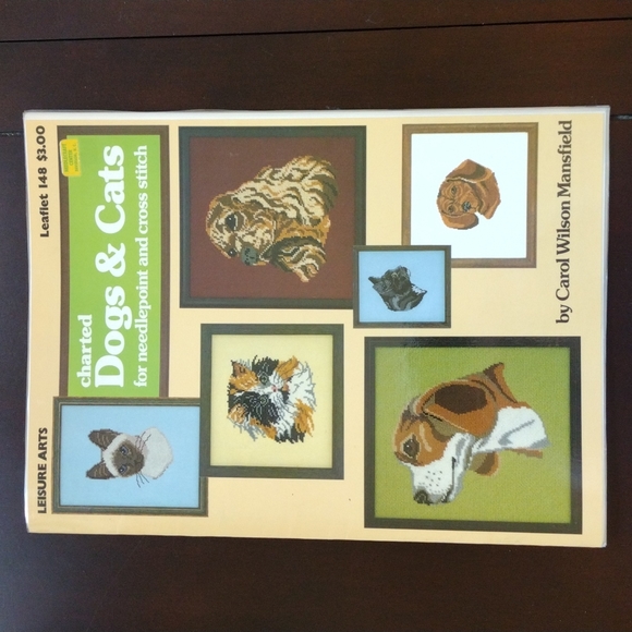 Leisure Arts | Other | Charted Dogs And Cats For Needlepoint And Cross ...